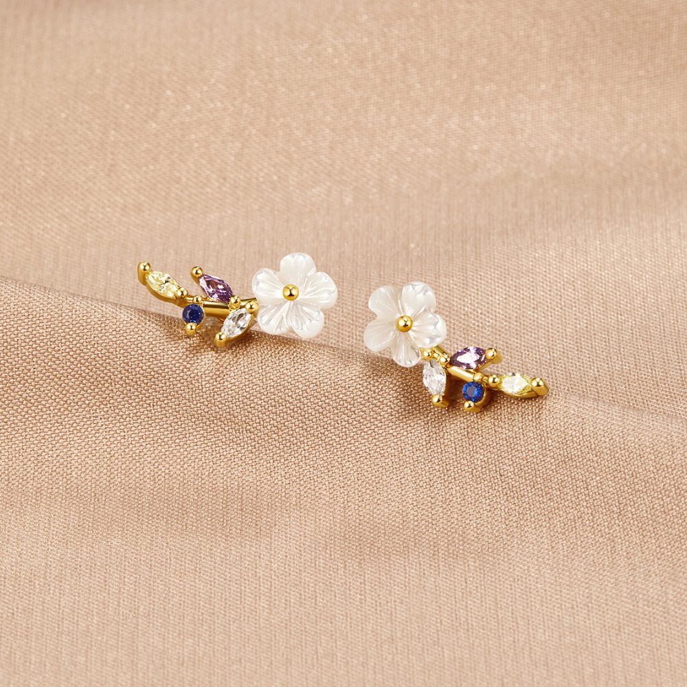 Crystal White Blossom Earrings – Morley London